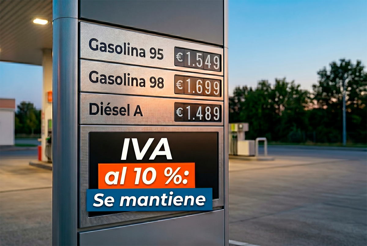 La gasolina mantiene el IVA reducido al 10 % de forma temporal